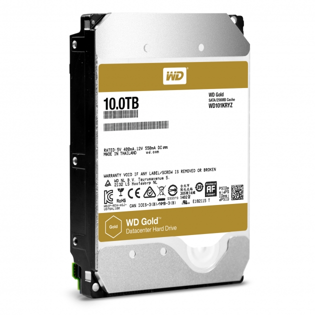 Western Digital Increases WD Gold Hard Drives Capacity by 25 Percent ...