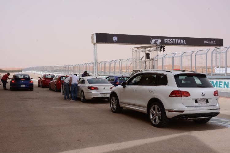 Volkswagen selection of models tested at Al-Reem international circuit ...
