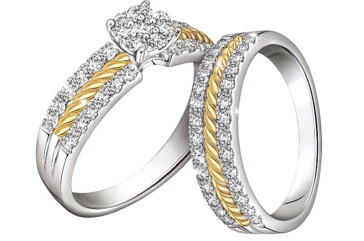 Pure Gold Jewellers launches bridal diamond rings in twisted gold rope ...