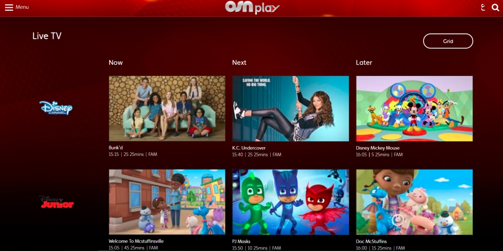 OSN تدعم المحتوى الرقمي من خلال إضافة البث المباشر لـ24 قناة عبر OSN Play