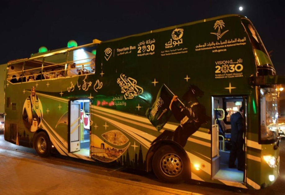Tourist bus adds color to celebrations in Tabuk - Eye of Riyadh