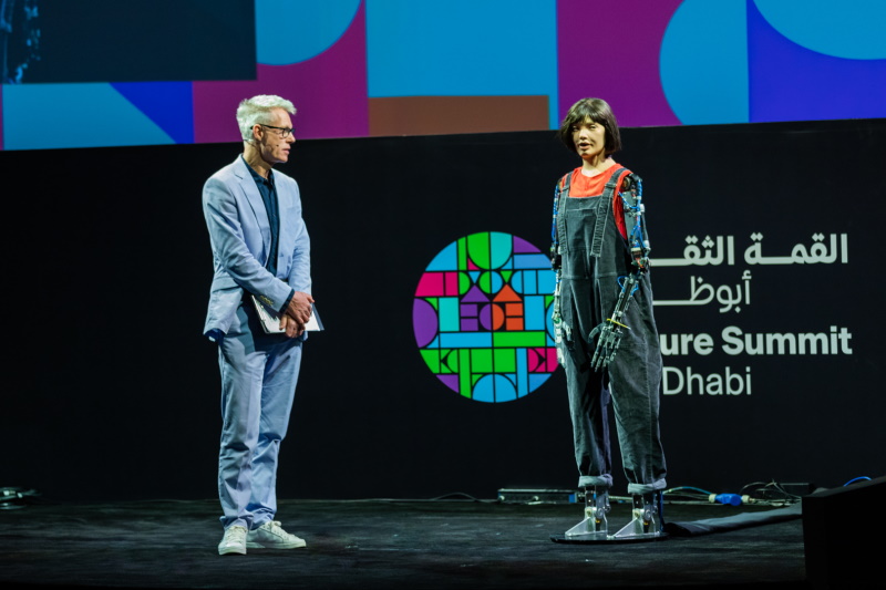 Ai-Da, world’s first humanoid artists, speaks at Culture Summit Abu ...