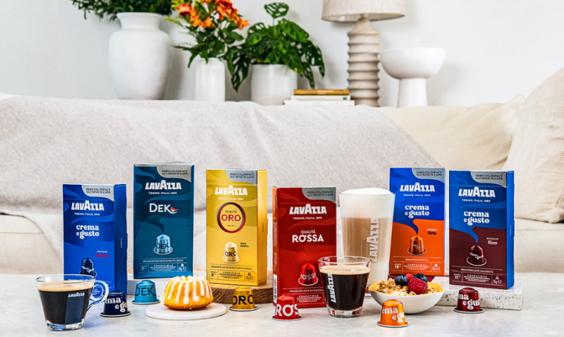 Lavazza coffee icons in the new carbon-neutral** capsules compatible ...