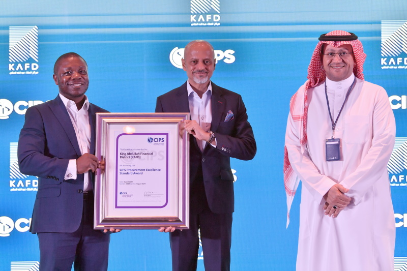 KAFD awarded by CIPS for achieving Procurement Excellence - Eye of Riyadh