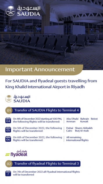 Transfer of All SAUDIA Group Flights to King Khalid International ...