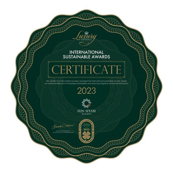 SUN SIYAM IRU FUSHI RECEIVES INTERNATIONAL SUSTAINABLE AWARD FOR SUN ...